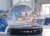 China Inflatable Snow Globe Christmas Decoration Transparent Dome Bubble Tent With Air Blower for sale