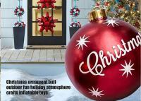 China Merry Christmas Blow Up Balloon Ornaments Yard Decoration Large Outdoor PVC Inflatable Balls for sale