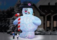 China 20ft Inflatable Snowman Christmas Decoration Yard Inflatables Moving Christmas Snowman for sale