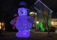 China 20ft Inflatable Snowman Christmas Decoration Yard Inflatables Moving Christmas Snowman for sale