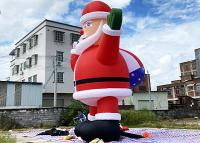 China Santa Claus Inflatable Christmas Decorations 20ft 26f 33ft Large Blow Up Santa for sale