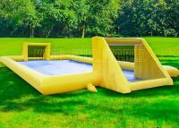 China Football Field Outdoor Inflatable Sports Games 0.55mm PVC Waterproof Inflatable Soccer Field For Kids for sale