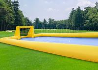 China Football Field Outdoor Inflatable Sports Games 0.55mm PVC Waterproof Inflatable Soccer Field For Kids for sale