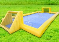 China Football Field Outdoor Inflatable Sports Games 0.55mm PVC Waterproof Inflatable Soccer Field For Kids for sale