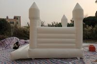 China White Inflatable Wedding Castle 13ft X 11.5ft X 10ft Outdoor Party Adult Bouncy Castles for sale