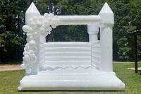 China White Inflatable Wedding Castle 13ft X 11.5ft X 10ft Outdoor Party Adult Bouncy Castles for sale