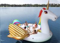 China Inflatable Island Float Adult Water Toy 6 Person Inflatable Unicorn Pool Float for sale