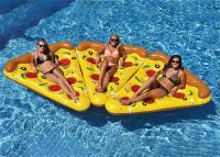 China Inflatable Pizza Giant Pool Float Mattress Water Party Swimming Beach Bed Sunbathe Mat for sale