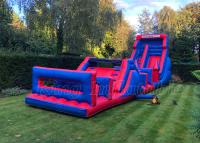 China Inflatable Boot Camp Obstacle Courses Blue & Red Customized Commercial Activities Game for sale