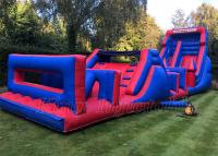 China Inflatable Boot Camp Obstacle Courses Blue & Red Customized Commercial Activities Game for sale
