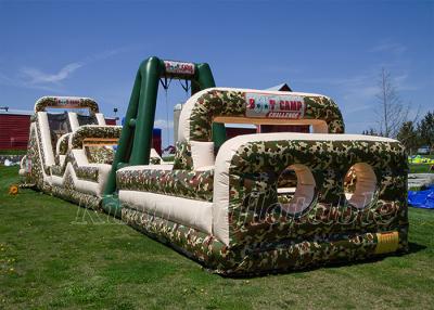 China Blow Up Obstacle Course Rental PVC Camouflage Boot Camp Obstacle Course For Adults for sale