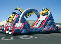 China Backyard Obstacle Course Bounce House PVC Blue Largest Inflatable Obstacle Course Run for sale
