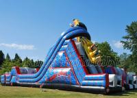 China Backyard Obstacle Course Bounce House PVC Blue Largest Inflatable Obstacle Course Run for sale