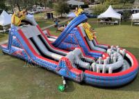 China Backyard Obstacle Course Bounce House PVC Blue Largest Inflatable Obstacle Course Run for sale