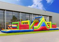 China Moon Bounce Obstacle Course Bouncer PVC Inflatable Obstacle Courses Rental For Adults for sale