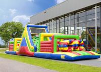 China Moon Bounce Obstacle Course Bouncer PVC Inflatable Obstacle Courses Rental For Adults for sale