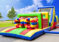China Moon Bounce Obstacle Course Bouncer PVC Inflatable Obstacle Courses Rental For Adults for sale