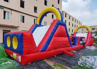 China Outdoor Race Sport Game 18m Large Inflatable Obstacle Courses For Adults Rental for sale