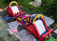 China Outdoor Race Sport Game 18m Large Inflatable Obstacle Courses For Adults Rental for sale