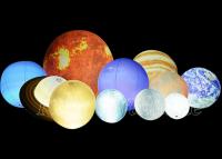 China Outdoor Advertising Balloons Inflatable Hanging Planets Globe Balloon With Led Light for sale