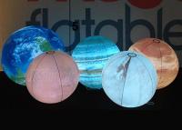 China Outdoor Advertising Balloons Inflatable Hanging Planets Globe Balloon With Led Light for sale