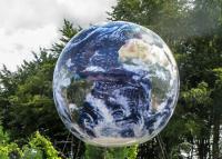 China Giant Advertising Inflatables Word Globe Earth Map Ball LED Hanging Planets for sale