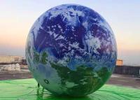 China Giant Advertising Inflatables Word Globe Earth Map Ball LED Hanging Planets for sale