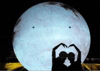China Giant Inflatable Advertising Moon Model Large Planets Globe Balloon Led For Decoration for sale