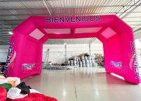China Inflatable Arches Pink Bicycle Race Sport Game Inflatable Start Finish Line Arch for sale