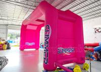 China Inflatable Arches Pink Bicycle Race Sport Game Inflatable Start Finish Line Arch for sale