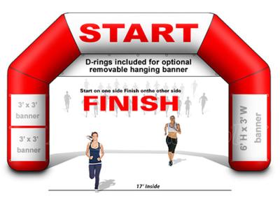 China Customized Race Advertising Gate Airtight Events Air Archway Inflatable Start Finish Arch for sale