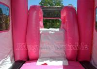 China Princess Pink Bouncy Castle Bouncers Kids Game Inflatable Bounce House Combo With Slide for sale