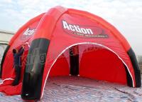 China Red 9m Diameter Spider Inflatable Event Tent With Four Pillar For Commercial Use for sale
