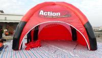 China Red 9m Diameter Spider Inflatable Event Tent With Four Pillar For Commercial Use for sale