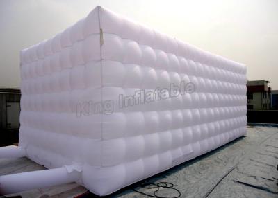 China Square White Inflatable Cube Tent Stitching Structure Customized Size For Event for sale