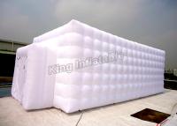 China Square White Inflatable Cube Tent Stitching Structure Customized Size For Event for sale