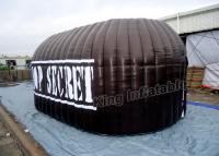 China Black Advertising Inflatable Open Tent Photo Booth Logo Printing For Trade Show for sale