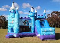 China Frozen Giant Inflatable Castles Fun Game Obstacles Climb Areas Slides Jumping Castle for sale