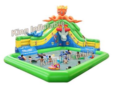 China Ocean Themed Inflatable Water Parks With Octopus Slide Outdoor Playground for sale