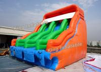 China 6*6 m Kids Love Double Lane Inflatable Water Slide For Outdoor Playground for sale