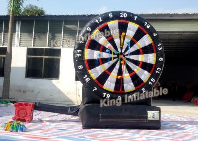 China Round 3m Arrows Target Inflatable Sport Game With Plato PVC 0.55mm Black for sale