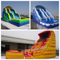 China Funny U Shaped Outdoor Inflatable Water Slide PVC Tarpaulin With Blower for sale
