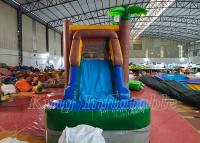China Dinosaurs Happy Hop Bouncy Castle Slide T-Rex Bounce House Inflatable Jumping Castles for sale