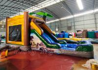 China Dinosaurs Happy Hop Bouncy Castle Slide T-Rex Bounce House Inflatable Jumping Castles for sale