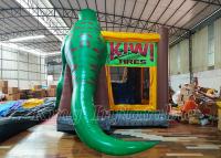 China Dinosaurs Happy Hop Bouncy Castle Slide T-Rex Bounce House Inflatable Jumping Castles for sale