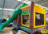 China Dinosaurs Happy Hop Bouncy Castle Slide T-Rex Bounce House Inflatable Jumping Castles for sale