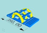 China UV Resistant Reinforced 3000M Inflatable Water Parks , Inflatable Floating Aqua Park for sale