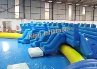China Giant Inflatable Water park Suit with White Shark Water Slide and float toys for sale