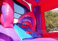 China Pink Inflatable Bounce House Outdoor Game Girls Party Bouncer Bouncy Castle for sale