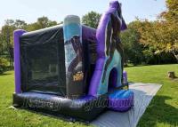 China Batman Combo Inflatable Bouncer Blue With Slide Bouncy Castle Bounce House For Rental for sale